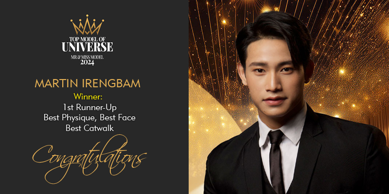 Martin Irengbam wins 1st Runner-up in the “Top Model of Universe 2024 ...